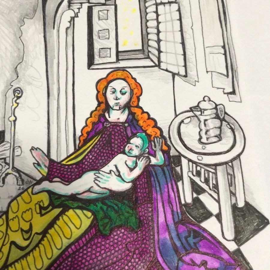 Konst Danny Hennesy 2026 teckning bläck blyerts.. | Köp på Tradera ...