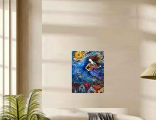 Flygande violinist över stad - Marc Chagall ins.. | Köp på Tradera ...
