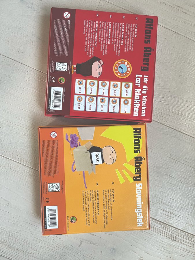 Spel Alfons Åberg klocka, skriva ord | Köp på Tradera (626221807)