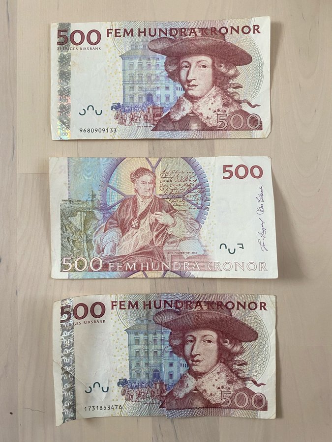Se produkter som liknar Äldre sedlar - 500 kronor på Tradera (689590938)