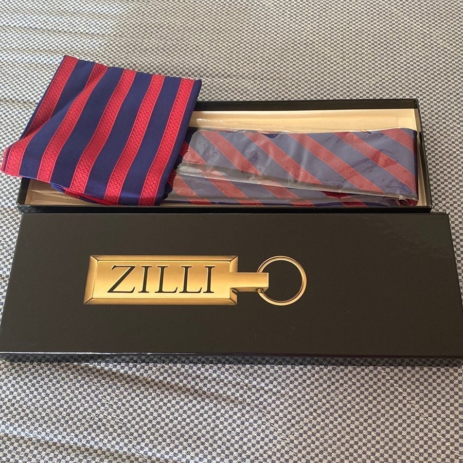 Zilli Slips och Scarf Set - Blå/Röd | Köp på Tradera (720808754)