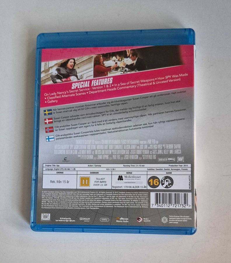 Spy Extended Cut Blu-ray / Melissa McCarthy, Ja.. | Köp på Tradera ...