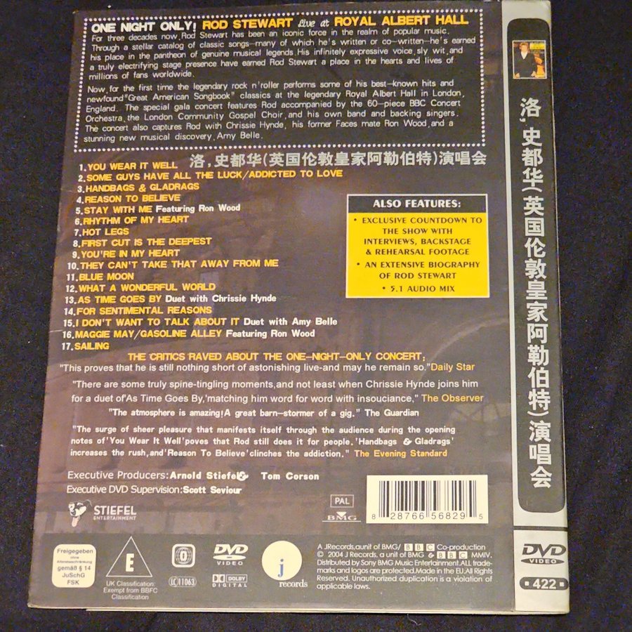 Rod Stewart - Live at Royal Albert Hall DVD | Köp på Tradera (708030084)