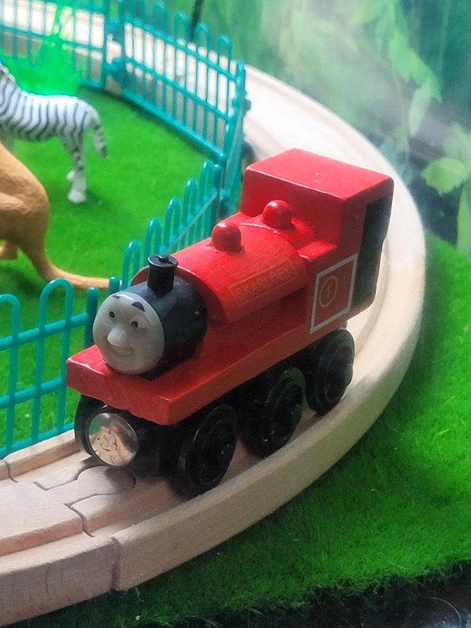 Thomas the tank engine modell tåg av trä Skarloey | Köp på Tradera ...
