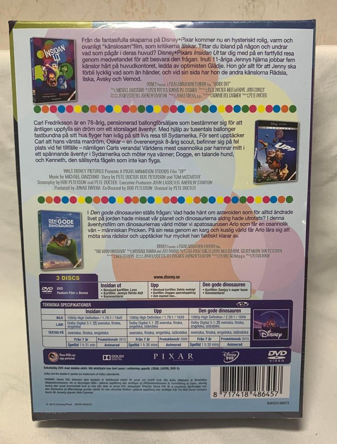 DVD-BOX -DISNEY PIXAR 3-MOVIE COLLECTION DVD | Köp på Tradera (410571326)