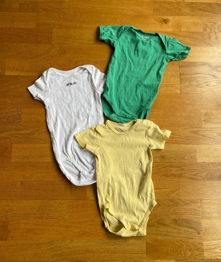 Tre Bodys Strl 80 + 86 Grön Vit Gul H&M Name it | Köp på Tradera ...