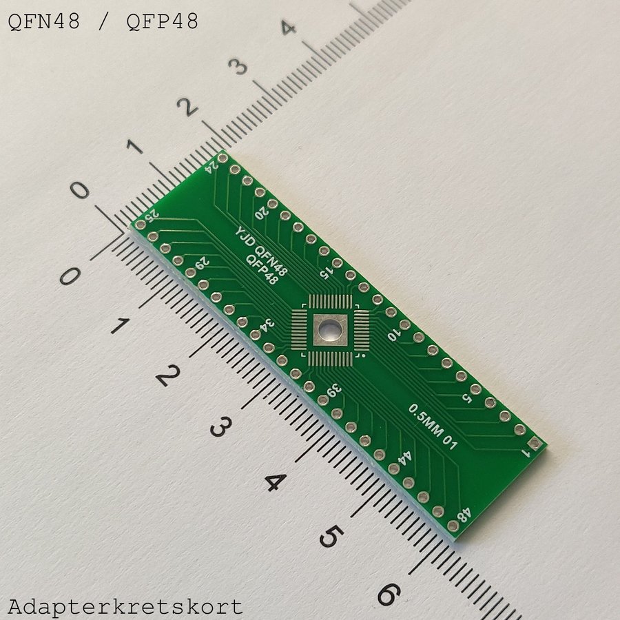 2st QFN QFN48 QFP QFP48 breakout PCB adapterkort | Köp på Tradera ...
