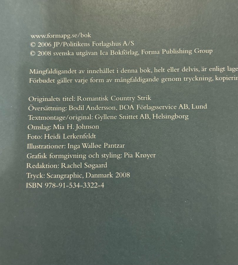 Sticka i romantisk lantsstil av Inga Walløe Pan.. | Köp på Tradera ...