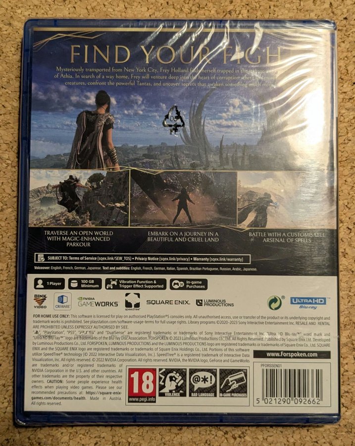 Forspoken PS5 (Inplastat) | Köp på Tradera (707466354)