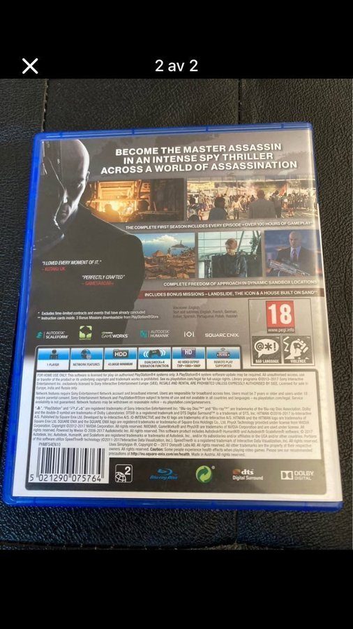 Hitman: The Complete First Season - PlayStation 4 | Köp på Tradera ...