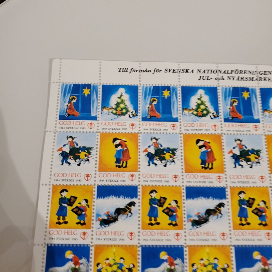 Karta med brevmärken • 1984-1985 • Hjärt och lu.. | Köp på Tradera ...