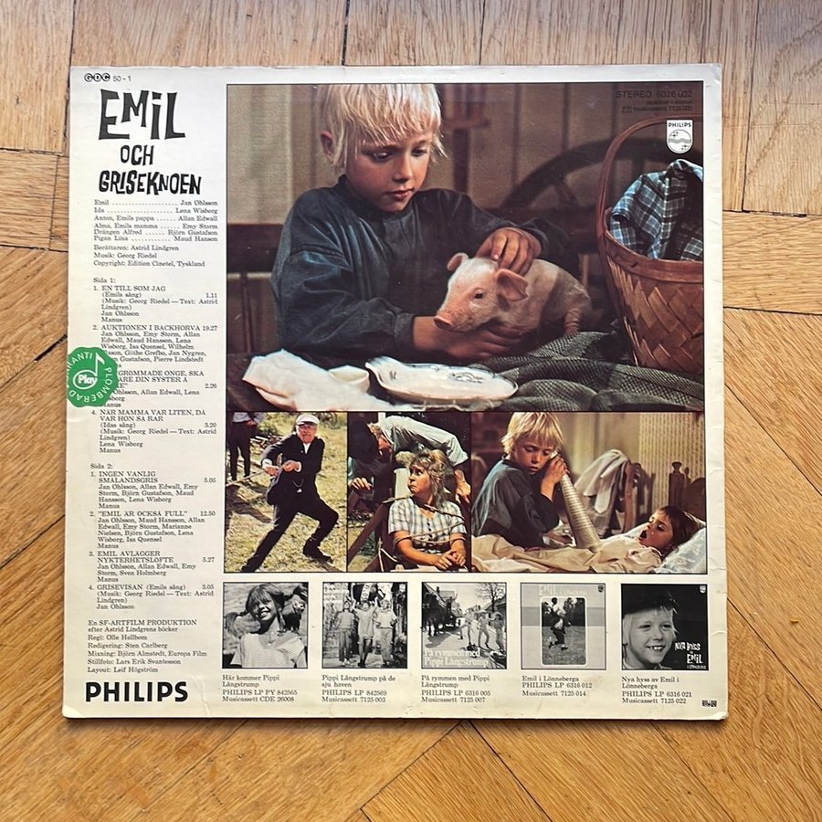 Emil Och Griseknoen - LP (Astrid Lindgren, Pippi) | Köp på Tradera ...
