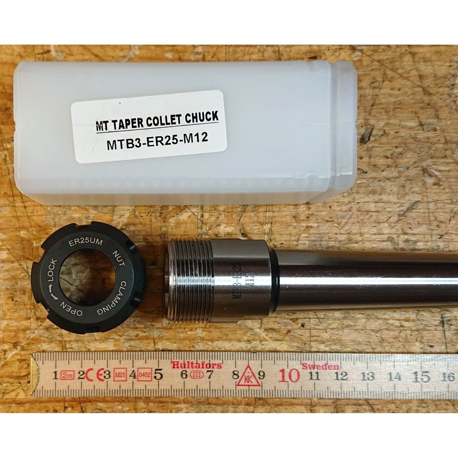ER25 fäste med MT3 kona och m12 gänga. Hög kval.. | Köp på Tradera ...