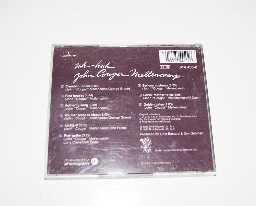 John Cougar Mellencamp – Uh-huh CD | Köp på Tradera (692321094)