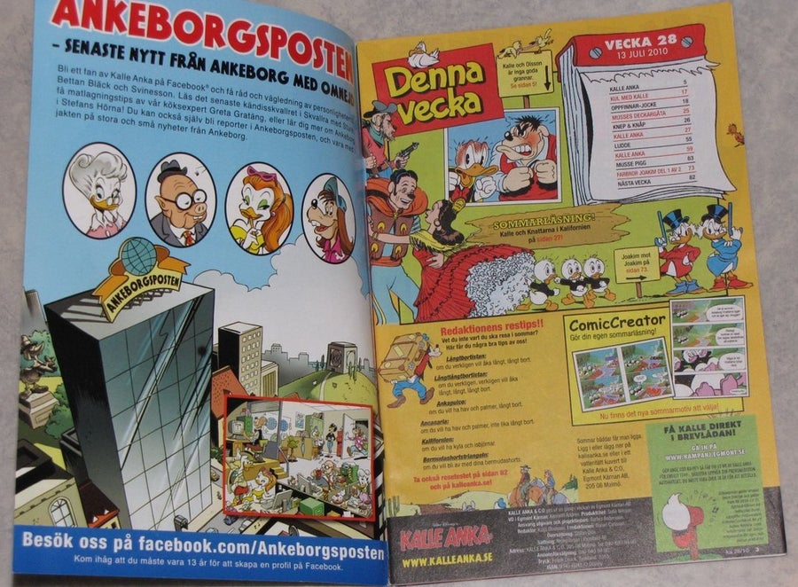 Walt Disney Kalle Anka serietidning nr 28 2010 .. | Köp på Tradera ...
