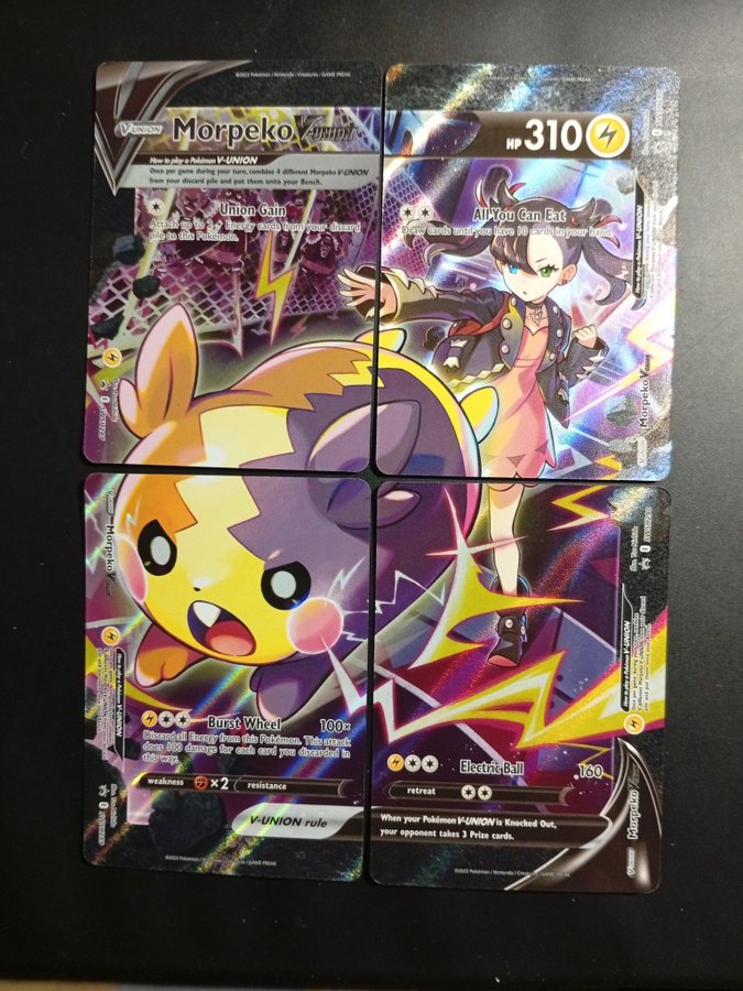 Pokemon - Morpeko V Union - MINIPUSSEL (4 kort) | Köp på Tradera ...