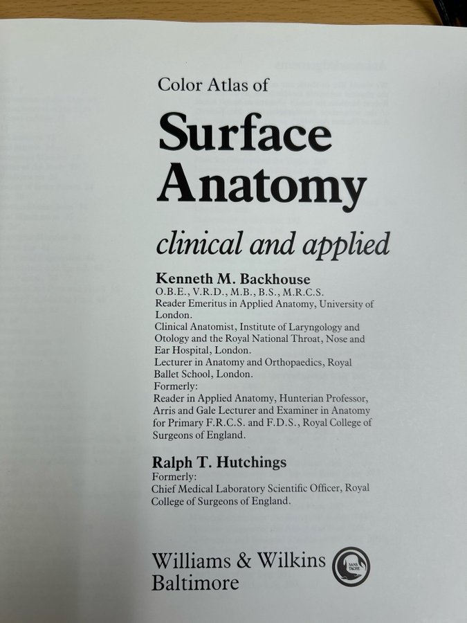 Color Atlas of Surface Anatomy av Kenneth M. Ba.. | Köp på Tradera ...