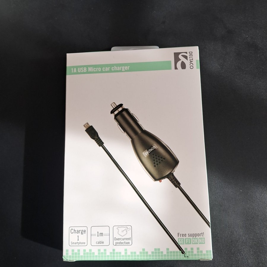 Deltaco Billaddare med USB Micro-kabel | Köp på Tradera (714087454)