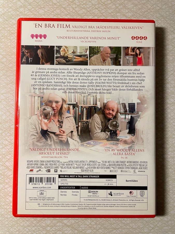 Du kommer att möta en lång mörk främling (DVD) | Köp på Tradera (708425351)