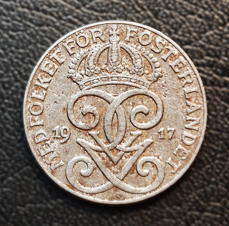 2 Öre - Gustaf V - Sverige - Sweden - 1917 - Järn | Köp på Tradera ...