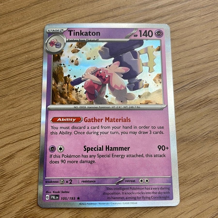 Tinkaton 105/193 Paldea Evolved Pokemonkort | Köp på Tradera (734077533)