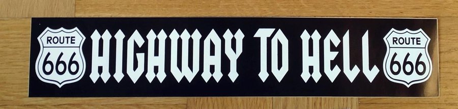 Äldre Dekal klistermärke Highway to hell 666 AC.. | Köp på Tradera ...