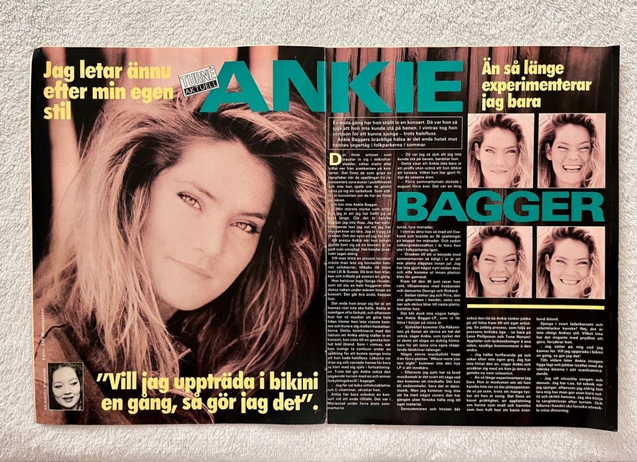 Ankie Bagger 1990 Reportage clips poster - Tidn.. | Köp på Tradera ...