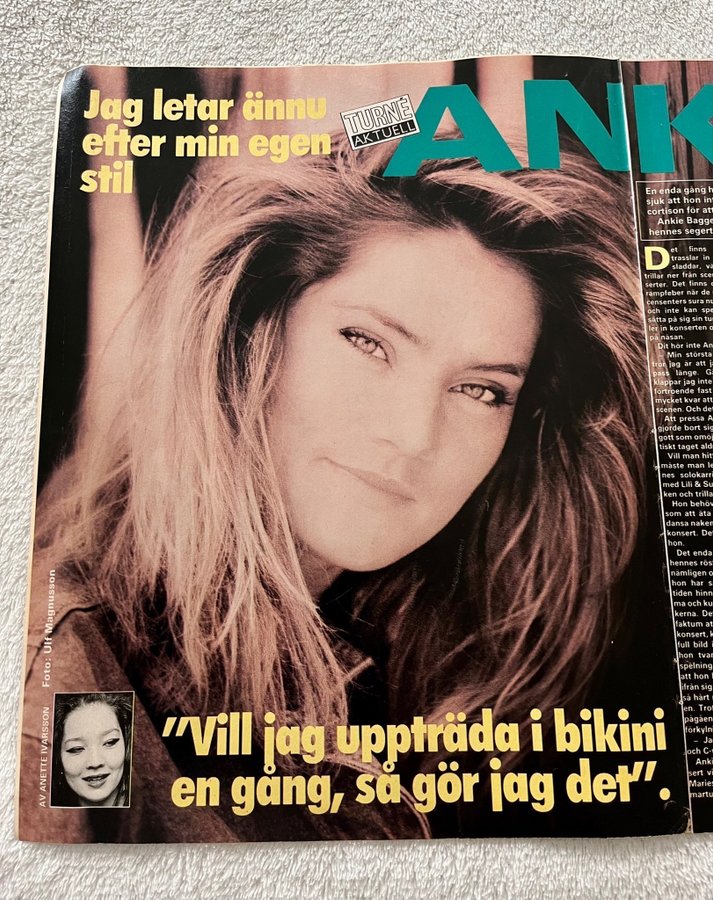 Ankie Bagger 1990 Reportage clips poster - Tidn.. | Köp på Tradera ...