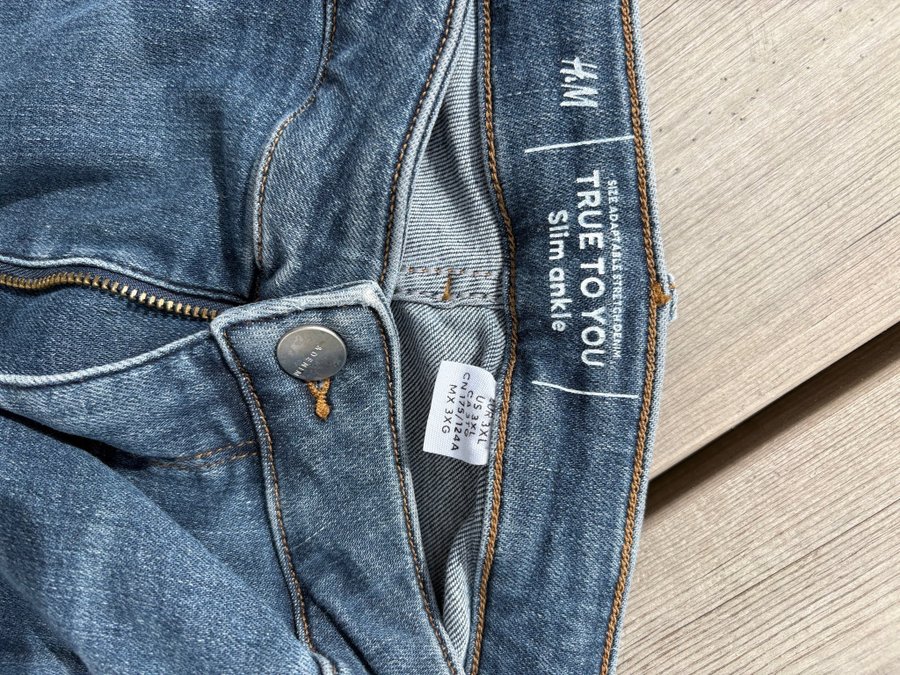 H&M blå jeans, storlek 3XL | Köp på Tradera (734285393)