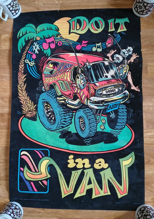 Original retro poster plansch med sammetstryck .. | Köp på Tradera ...