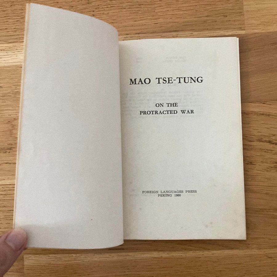 Mao Tse-Tung: Mao Tse-Tung on Protracted War (1.. | Köp på Tradera ...