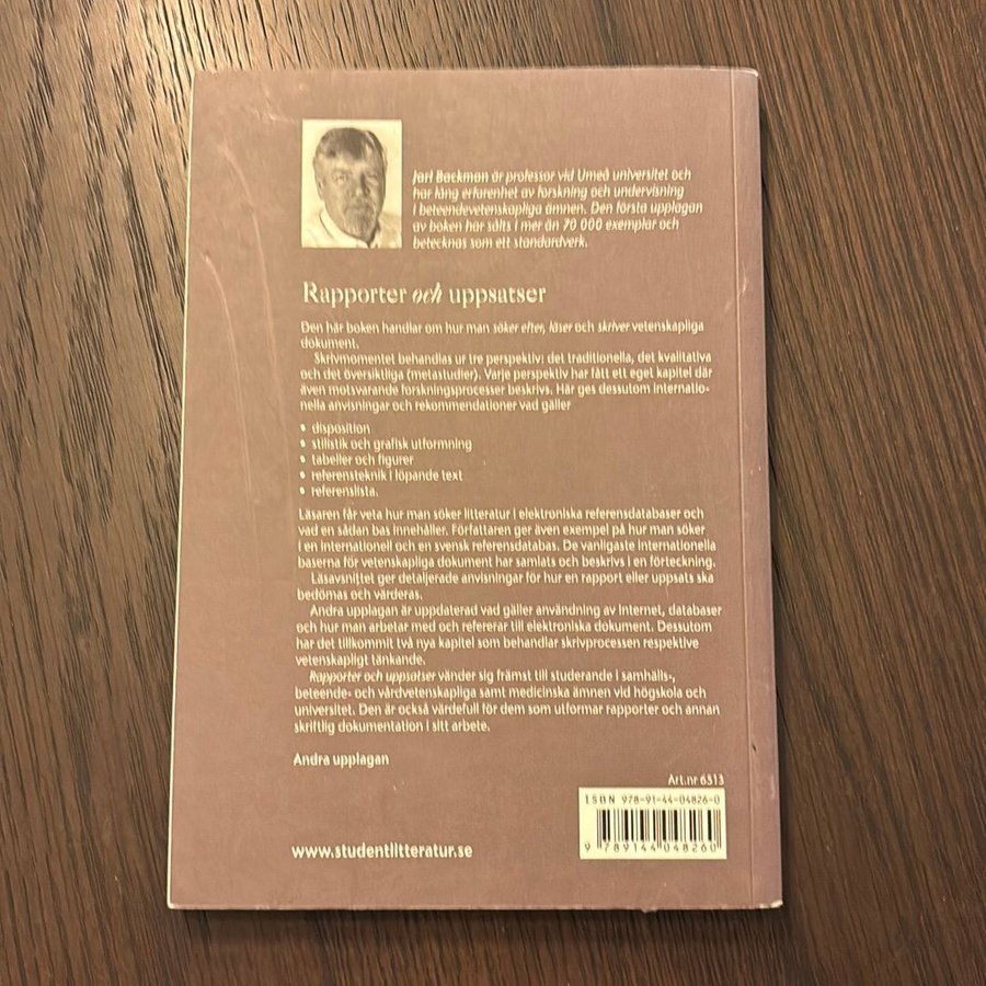 Rapporter och uppsatser - Jarl Backman | Köp på Tradera (713114556)
