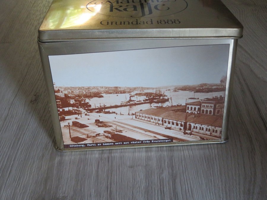 Plåtburk Mauritz Kaffe Grundad 1888 fina äldre .. | Köp på Tradera ...