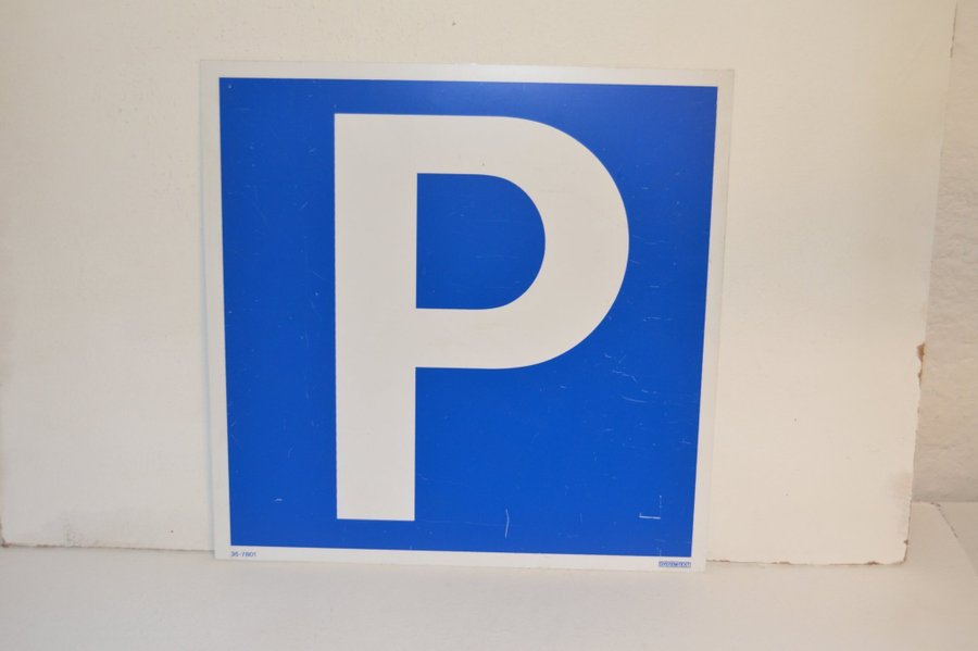 P skylt . Parkeringsskylt. | Köp på Tradera (576432283)