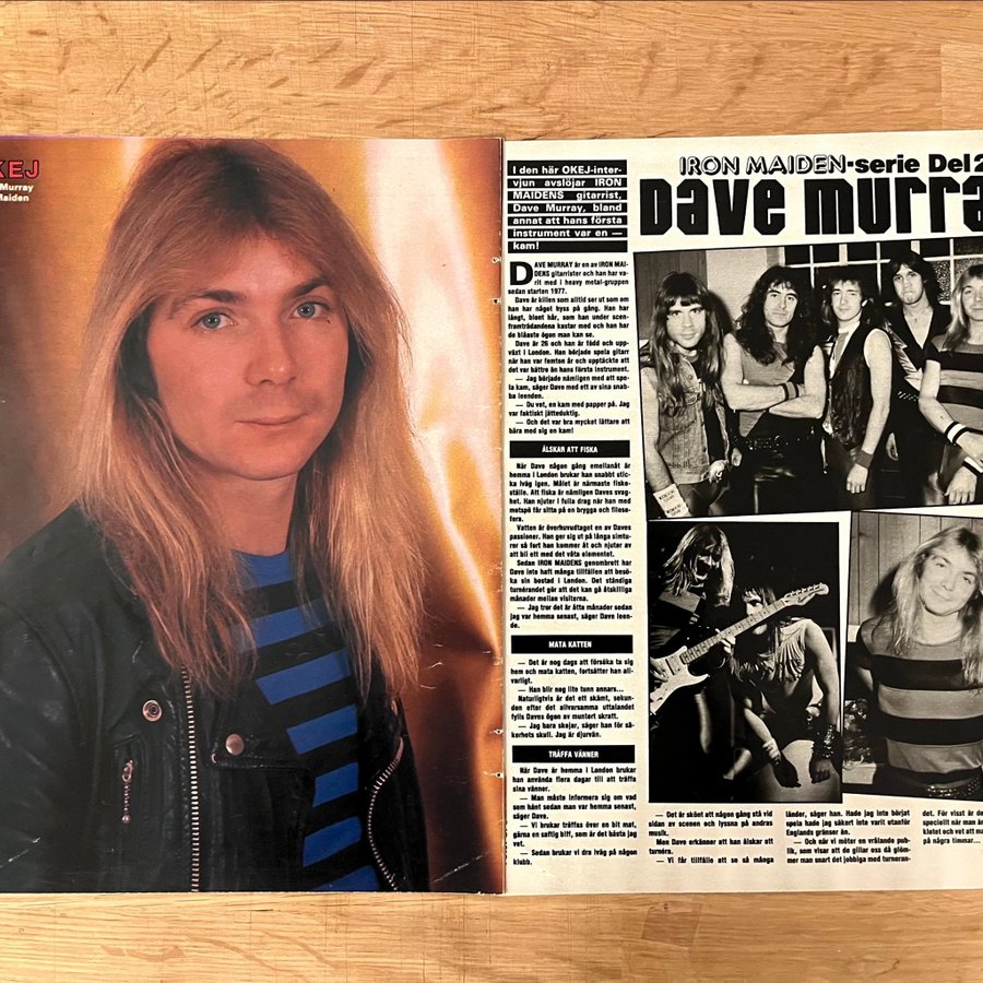 Iron Maiden Dave Murray 1983 reportage poster t.. | Köp på Tradera ...