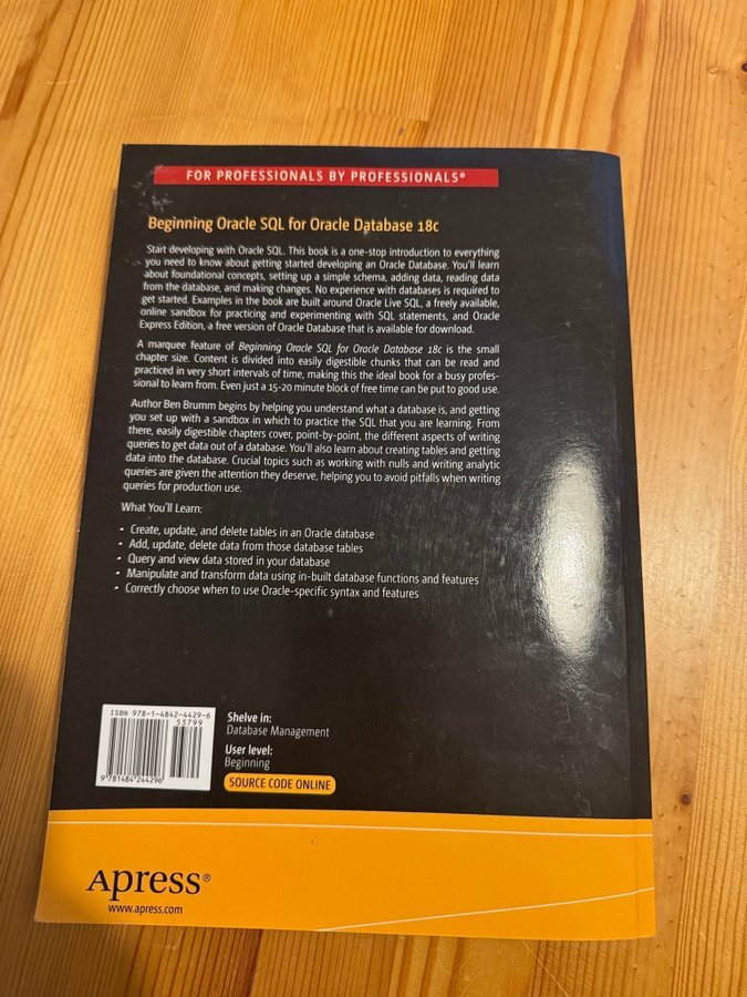 Beginning Oracle SQL for Oracle Database 18c av.. | Köp på Tradera (701865418)