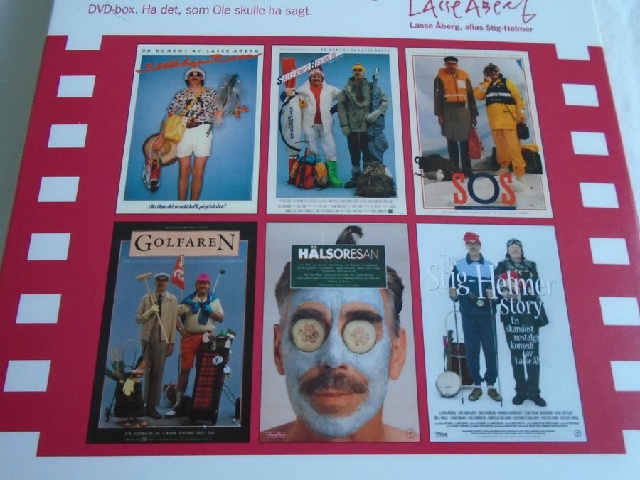 STIG-HELMER BOX / LASSE ÅBERG / 6 FILMER: SOS+GOLFAREN+HÄLSORESAN / NY ...