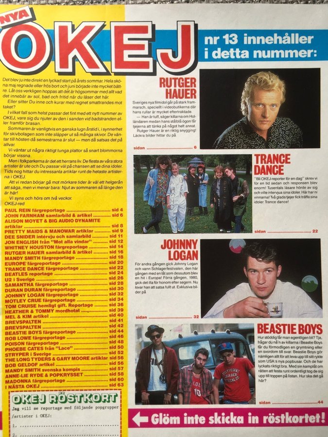 Tidningen OKEJ nr 13 1987 | Köp på Tradera (701774525)