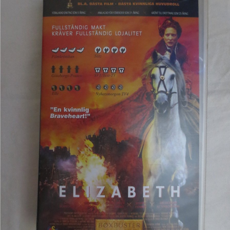 ELIZABETH. VHS. DRAMA. ENG.TAL/SVENSK TEXT. SCA.. | Köp på Tradera ...