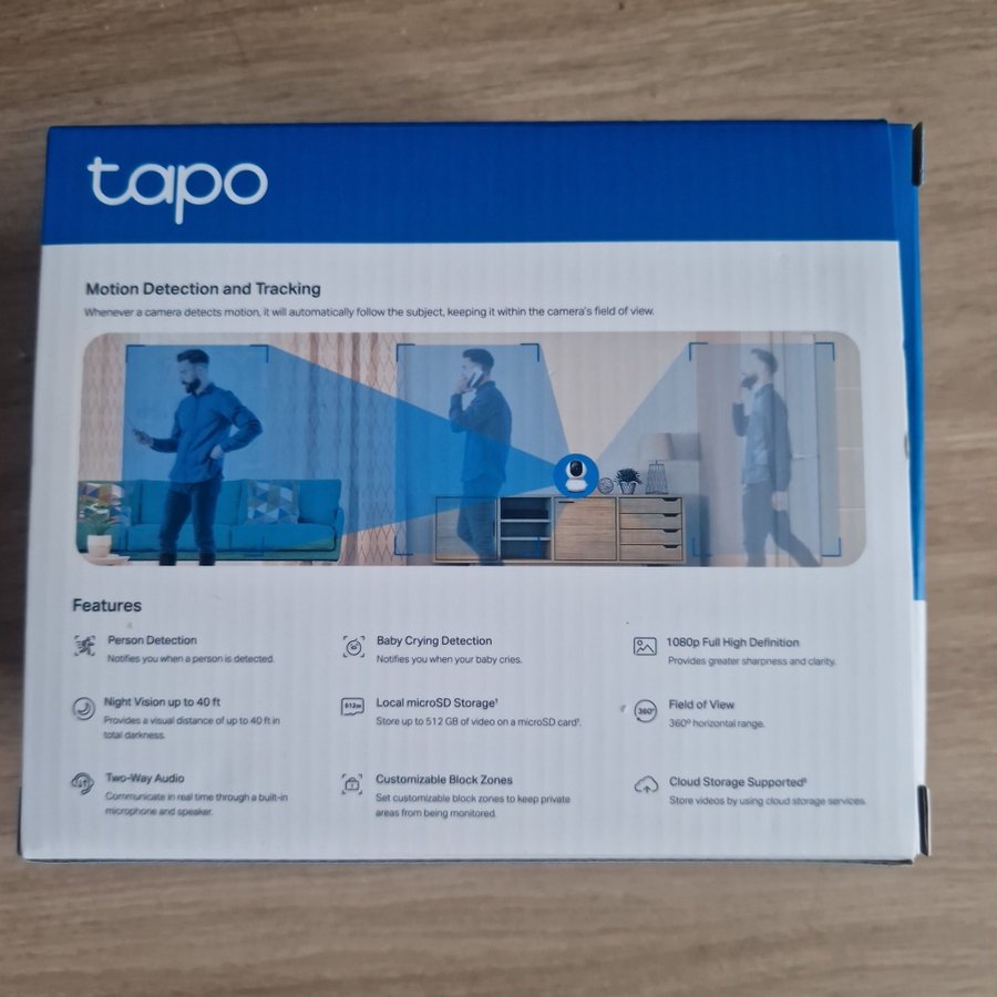 Tapo C200 Pan/Tilt Home Security Wi-Fi Camera | Köp på Tradera (713185194)