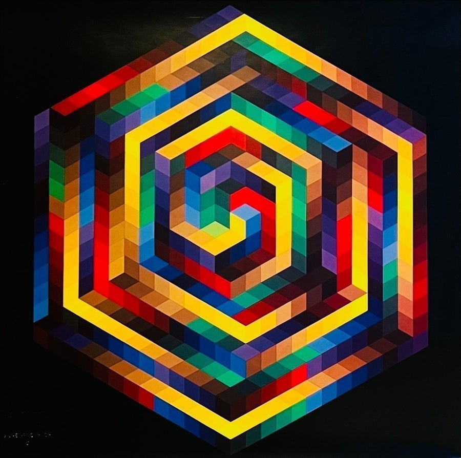 Original av Victor Vasarely från 1973 i ett sup.. | Köp på Tradera ...
