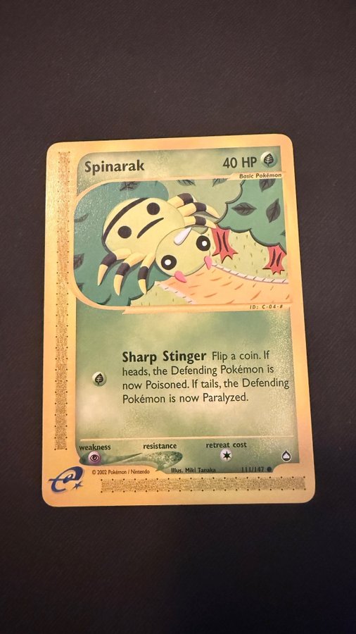 Spinarak , nonholo , 111/147 - aquapolis | Köp på Tradera (708643456)