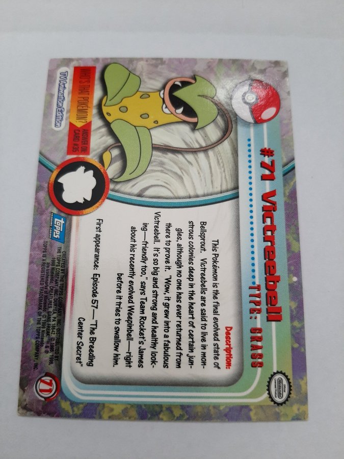 POKEMON KORT #71 Wictreebell Äldre | Köp på Tradera (708998713)