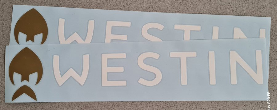 2st Vinyl Dekaler Westin Guldfärgad logga, Blan.. | Köp på Tradera ...