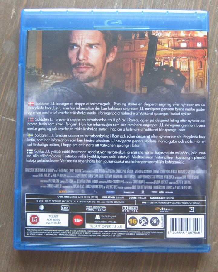 Blu-ray + DVD / Zeros and Ones / Ethan Hawke | Köp på Tradera (707320933)