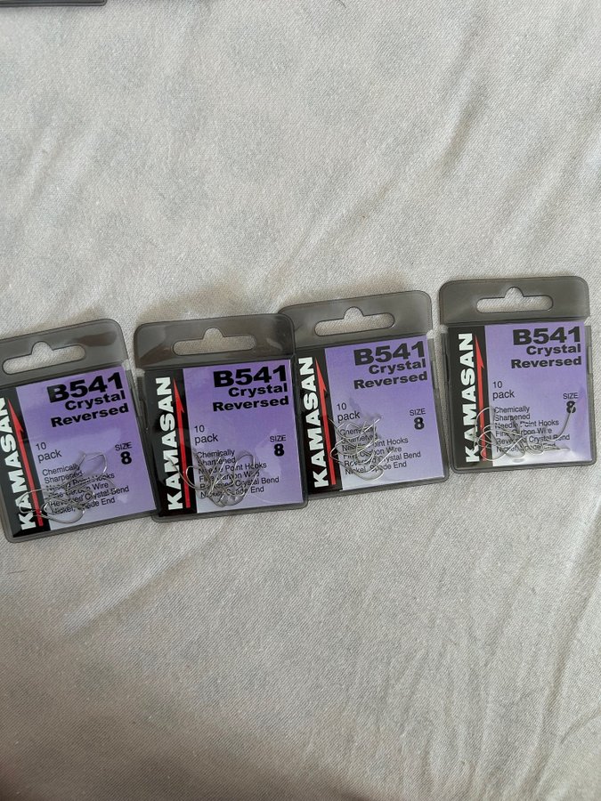 4 st KAMASAN B541 Crystal Reversed krokar storl.. | Köp på Tradera ...