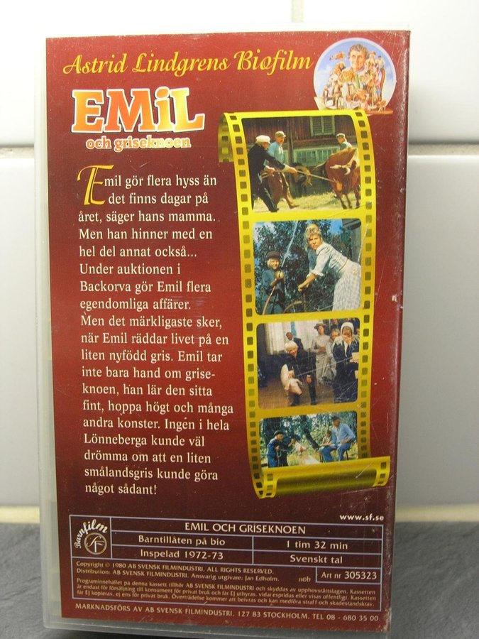 Emil och griseknoen, VHS, Astrid Lindgren | Köp på Tradera (427176098)