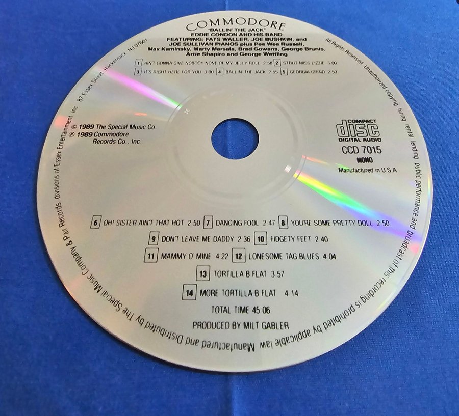 Ballin' the Jack - Eddie Condon and His Band CD | Köp på Tradera ...