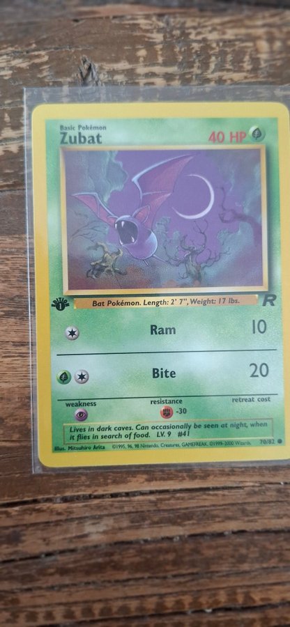 Zubat rocket 1st edition Pokémonkort | Köp på Tradera (713397547)