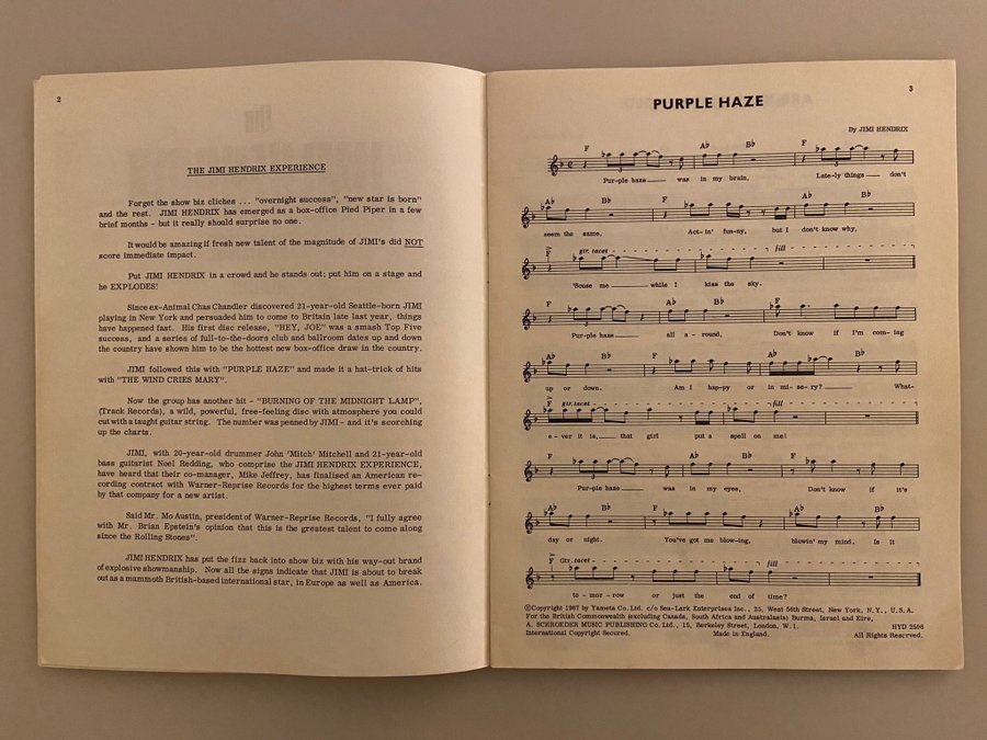 The Jimi Hendrix Experience Album, musiktidning.. | Köp på Tradera ...